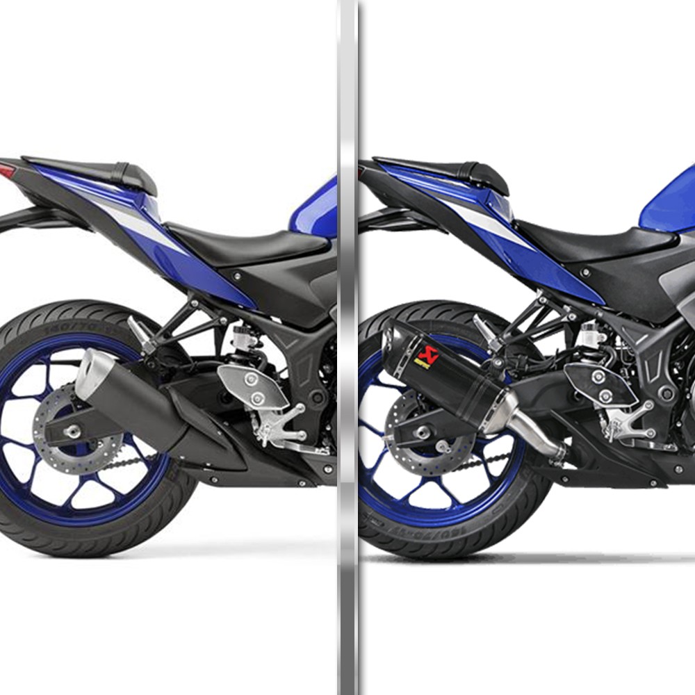 Akrapovic Racing Carbon Fiber Slip-On Exhaust - Yamaha YZF-R3 2015-2018