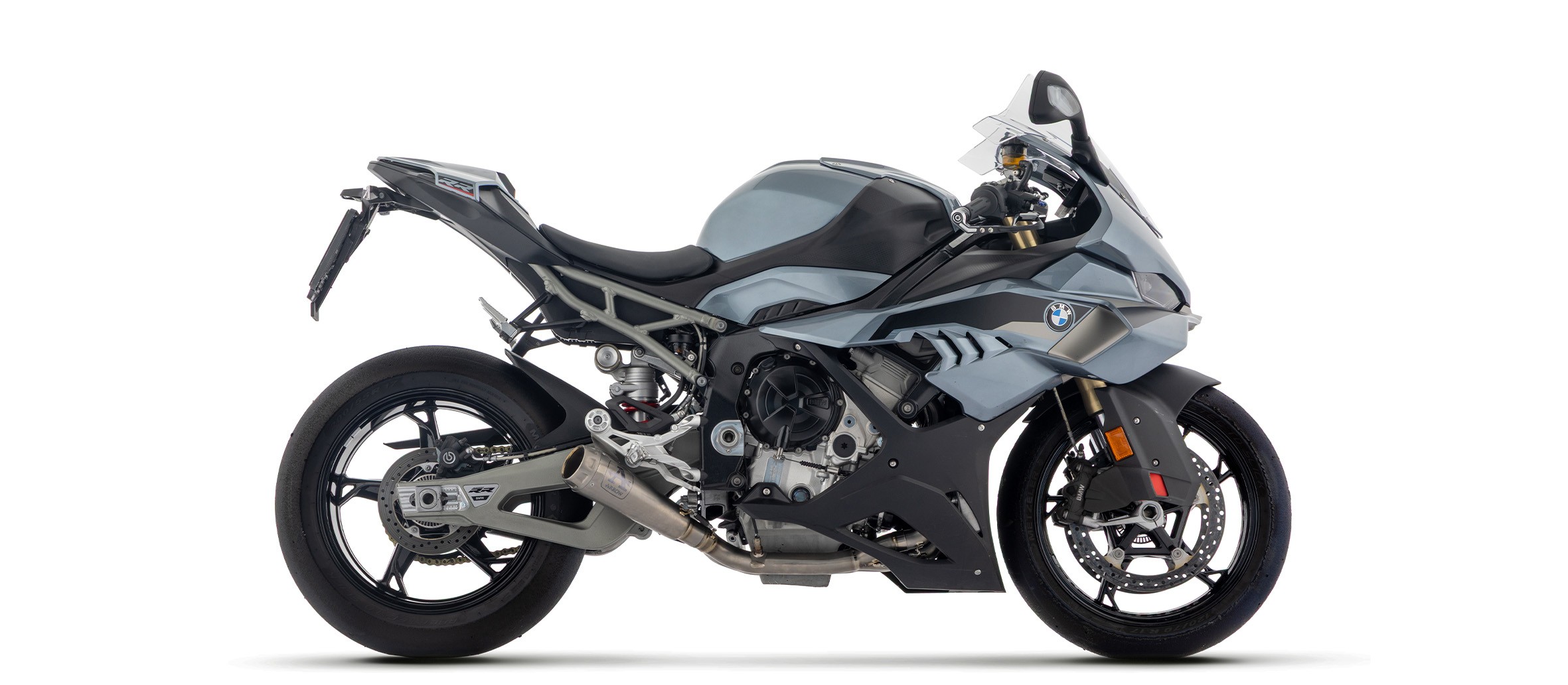 Arrow Competition Full Titanium Low Exhaust System w/ Pro-Race Silencer ...