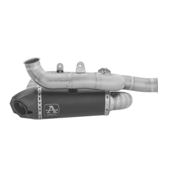 Arrow Racing Works Titanium DARK Exhaust System with CF End Caps ...