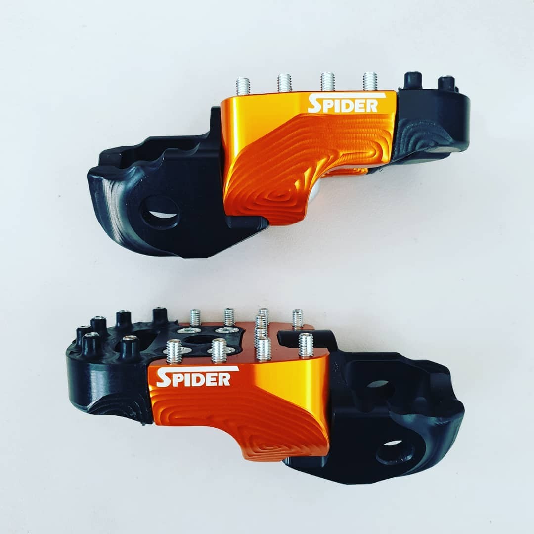 Spider Off-Road Adjustable Supermoto Footpegs - 2007-2023 Honda CRF450R ...