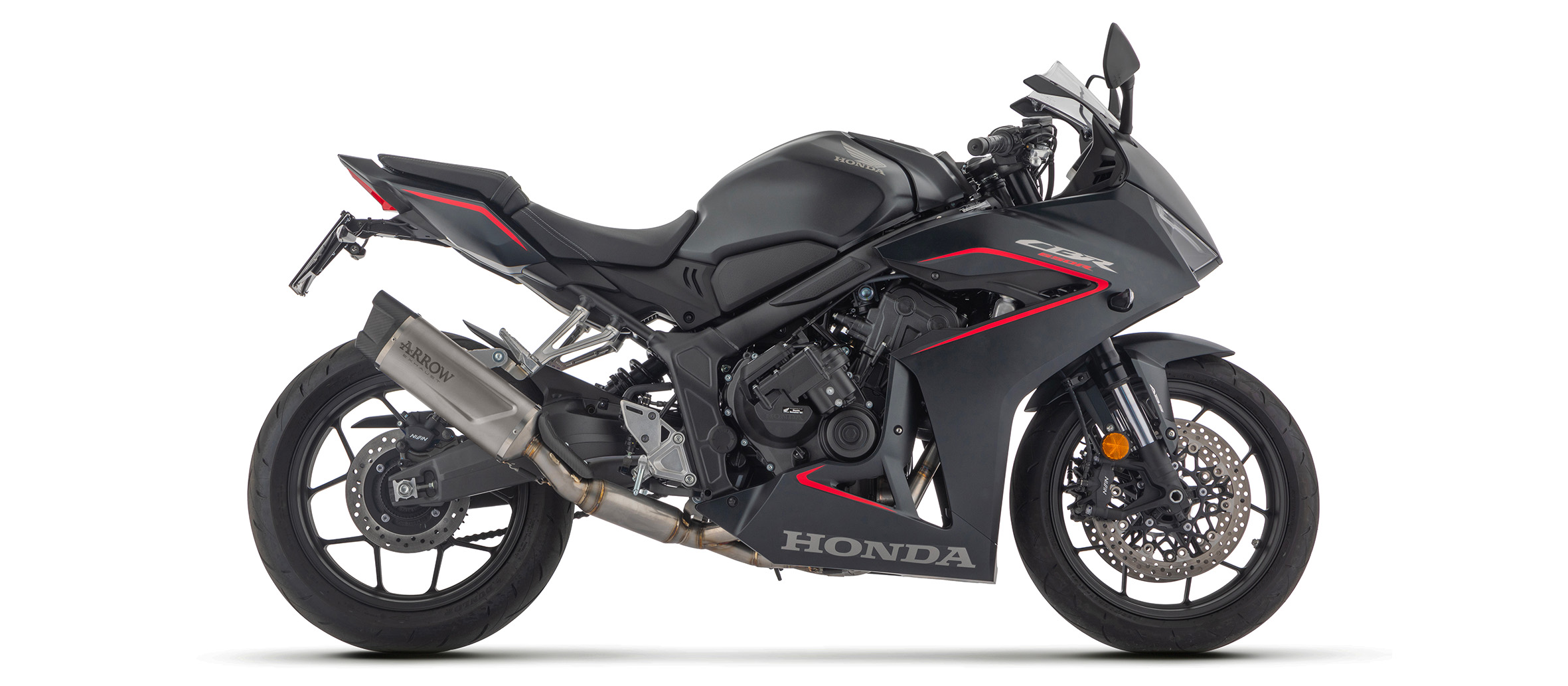 Arrow Full Exhaust System with Indy Race EVO Titanium Silencers - Honda ...