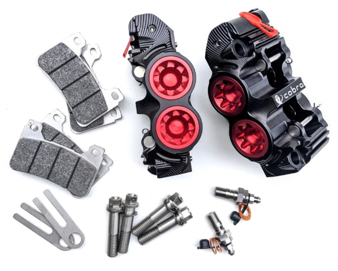 PZ5 Cobra Billet Monoblock Supermoto Dual Racing Calipers - Black - 001 ...